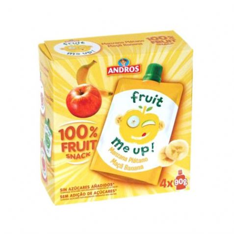 ANDROS FRUIT ME UP APPLE BANANA 4X90GM
