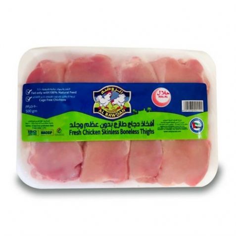 AL RAWDAH FRESH CHICKEN B/L S/L THIGHS 500 GM