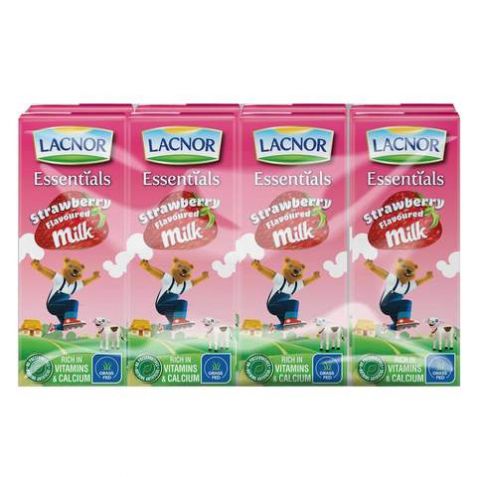 LACNOR MILK STRAWBERRY 8 X 180 ML